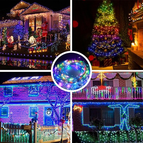 2M-20M Smart Rainbow LED Permanent Outdoor Lights USB Bluetooth APP ...