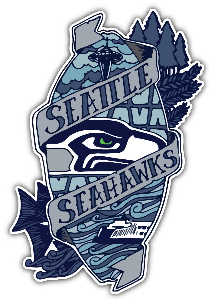 Seattle Seahawks NFL Emblem Car Bumper Sticker Decal - 3'' or 5'' | eBay