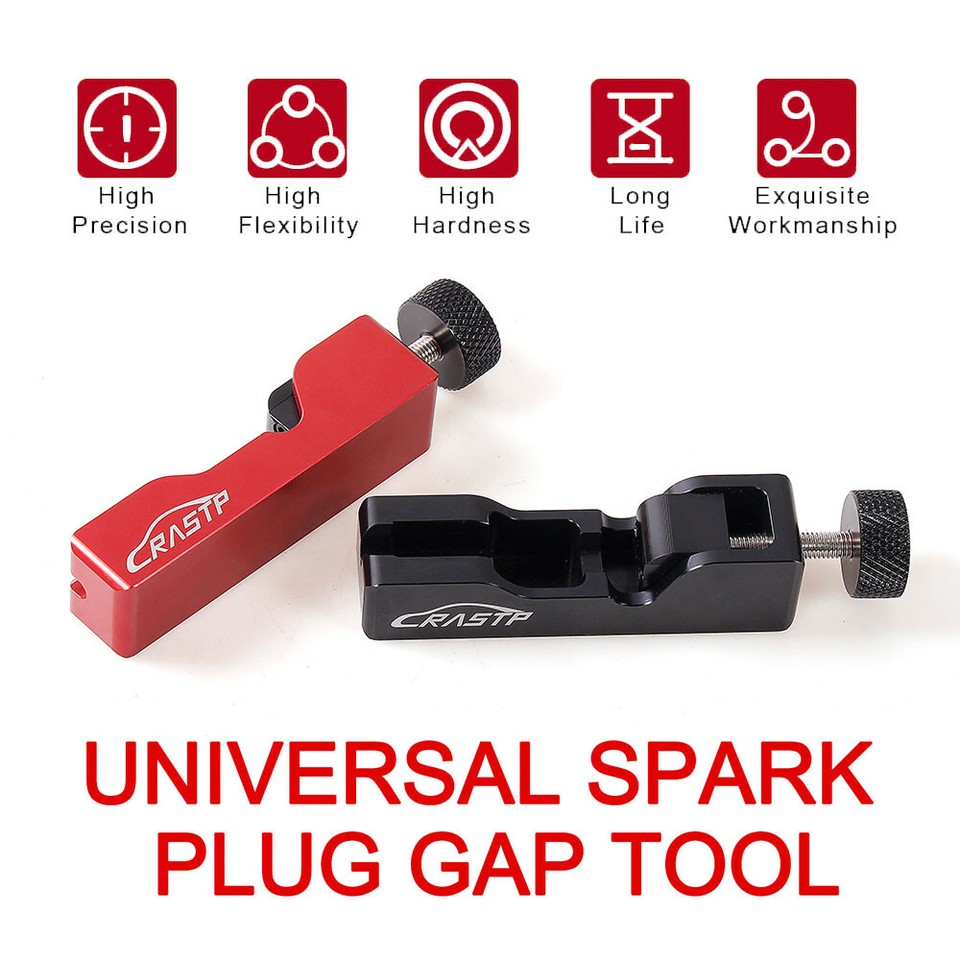 Black Spark Plug Gap Tool for most 10mm 12mm 14mm 16mm Spark Plugs ...