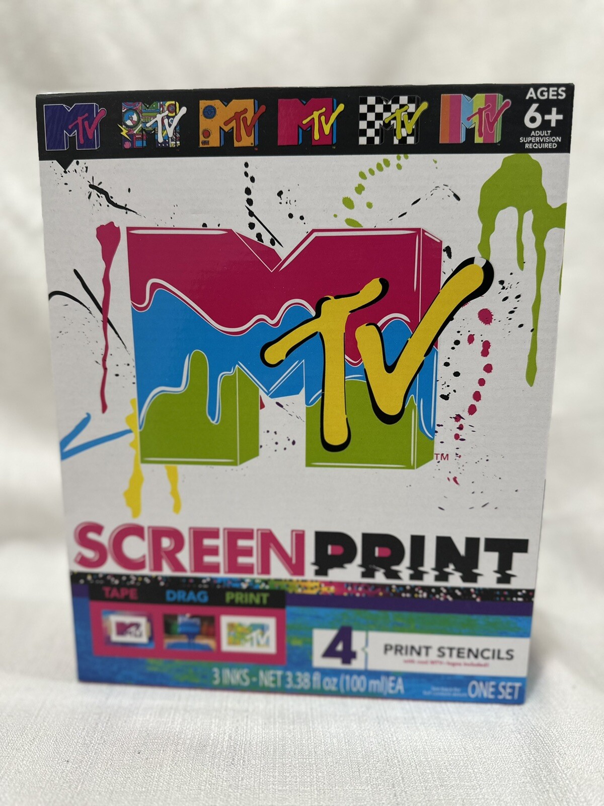 MTV Screen Printing DIY Kit 4 Print MTV Logo Stencils Included | eBay
