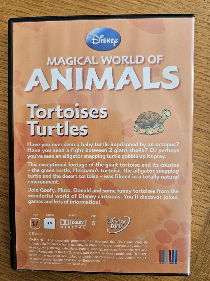 DISNEYS MAGICAL WORLD OF ANIMALS TORTOISES & TURTLES DVD DISNEY | eBay