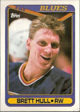 1990 - 1991 Topps Brett Hull St. Louis Blues #77 Hockey Card. Quick USA ...