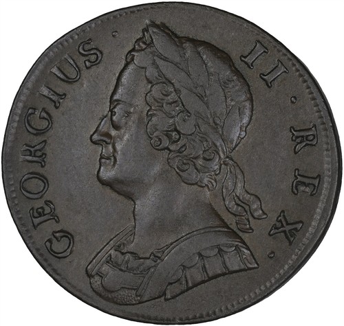 Great Britain 1740 1/2 Penny STRONG EF | eBay
