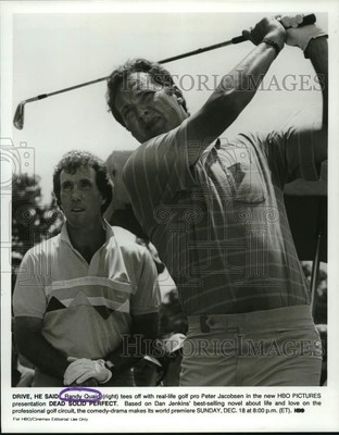 1989 Press Photo Actor Randy Quaid, Peter Jacobsen in "Dead Solid ...