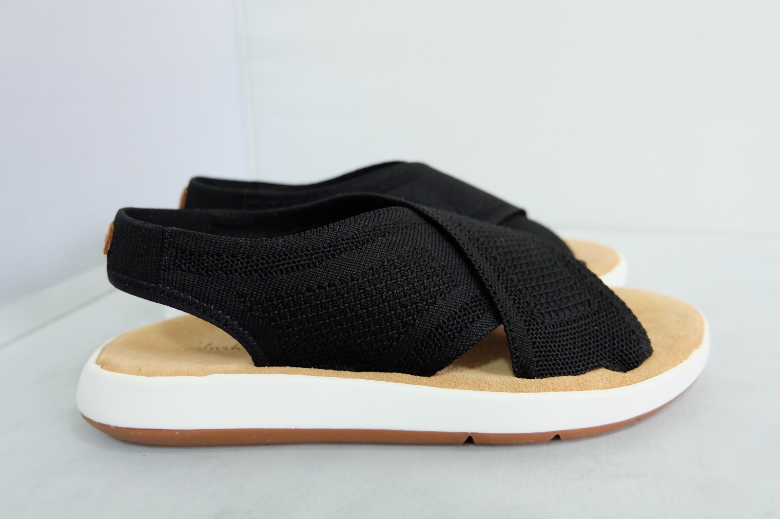 Clarks JEMSA DASH Black / Light Coral KNIT Sandals UK 3 - UK 8 | eBay UK