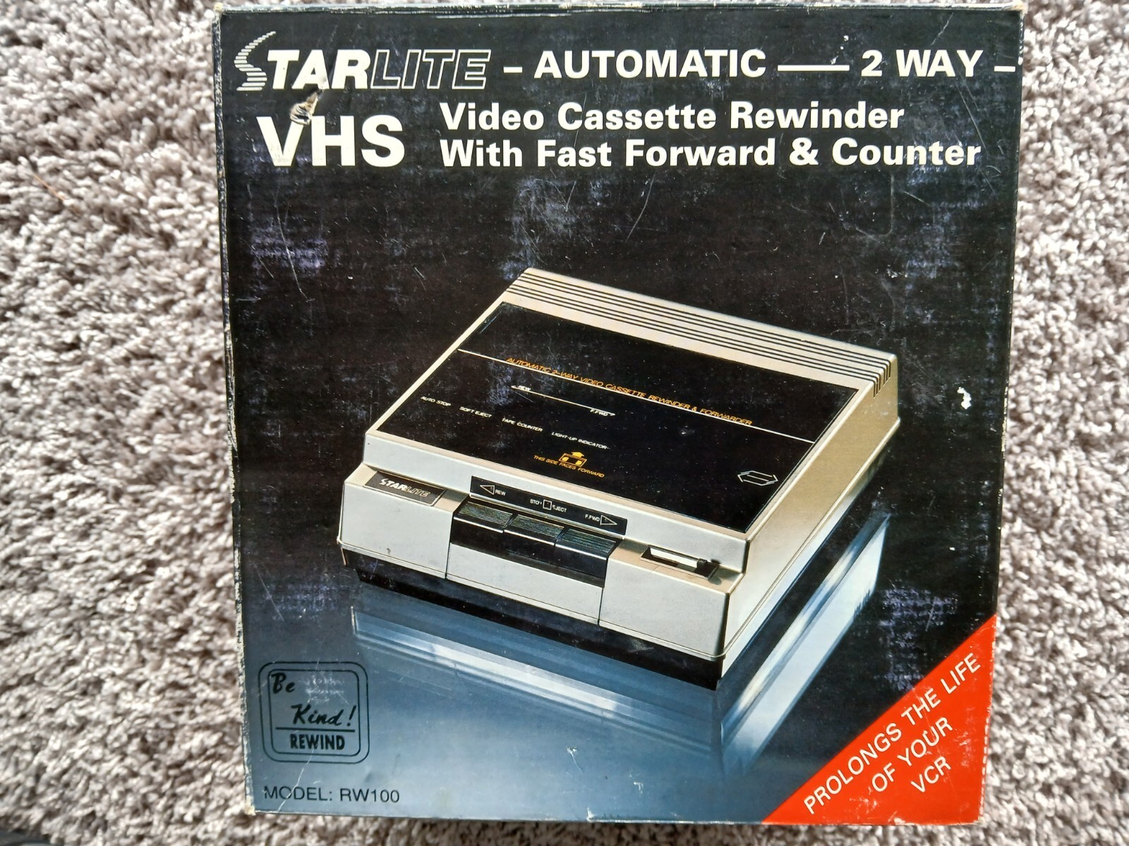 Starlite Automatic 2 way VHS Video Cassette Rewinder W Fast Forward ...