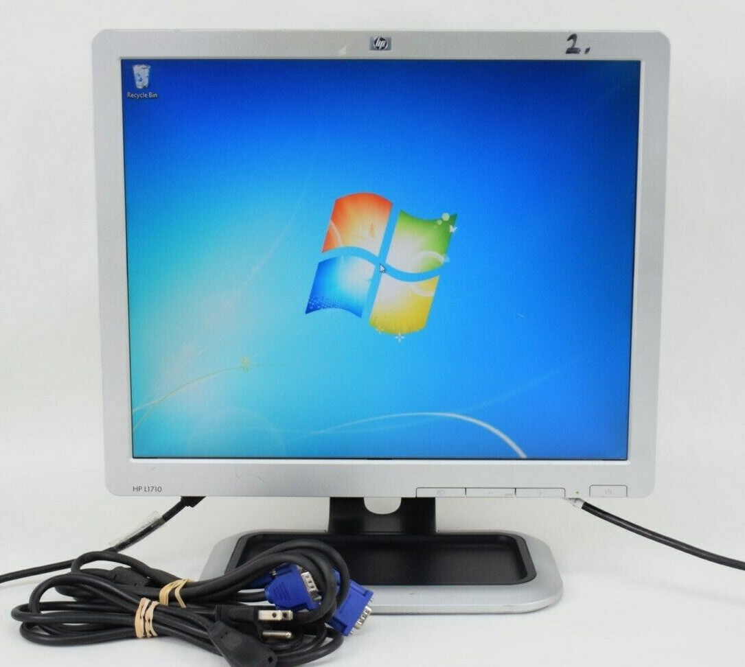 HP L1710 17" LCD Flat Panel Monitor Display VGA w/ Cords Scratch | eBay