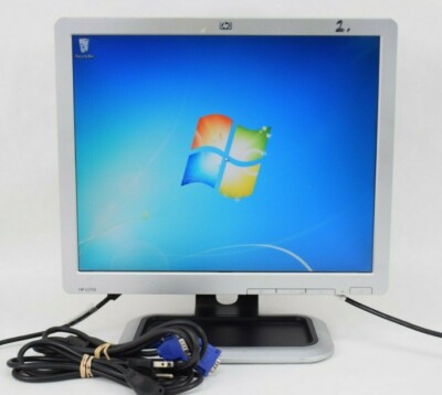 HP L1710 17" LCD Flat Panel Monitor Display VGA w/ Cords Scratch | eBay