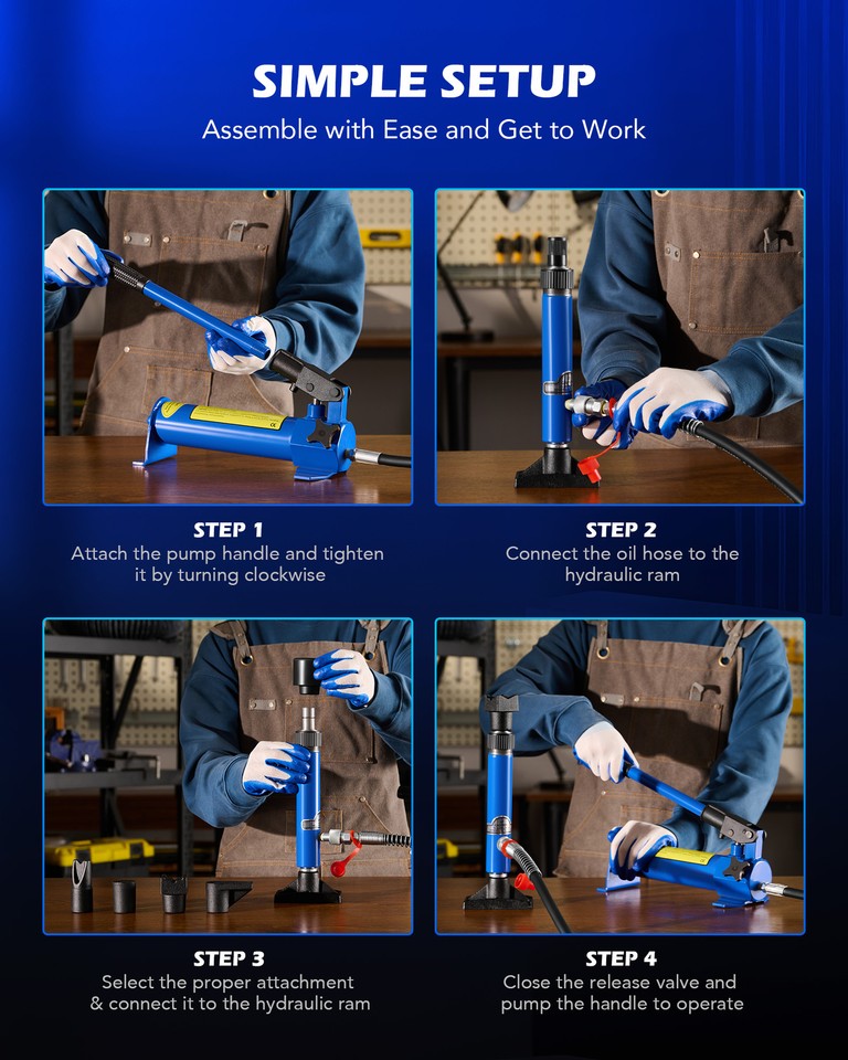 6/12/20 Ton Porta Power Hydraulic Jack Body Frame Repair Kit w 4.7 ft ...