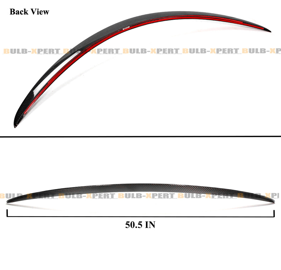 OE PLAID STYLE REAL CARBON FIBER TRUNK SPOILER WING FOR 2021-2025 TESLA ...