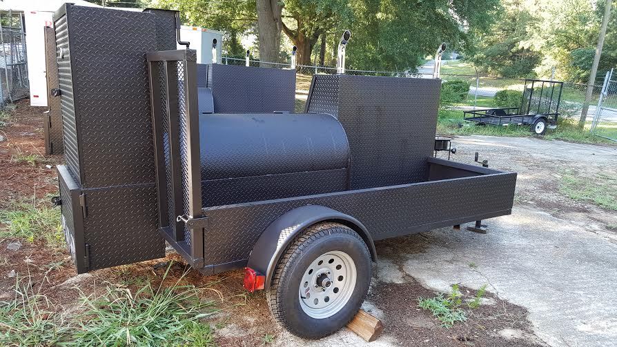 City HogZilla w Grill Door Lock BBQ Smoker Trailer Food Truck Catering ...