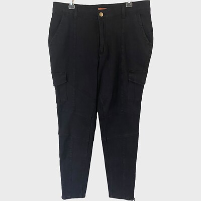 ModCloth Portland Skinny Utility Cargo Pants Womens Plus Size 1X Black ...