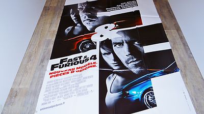 FAST AND FURIOUS 4 ! vin diesel paul walker affiche cinema cars | eBay