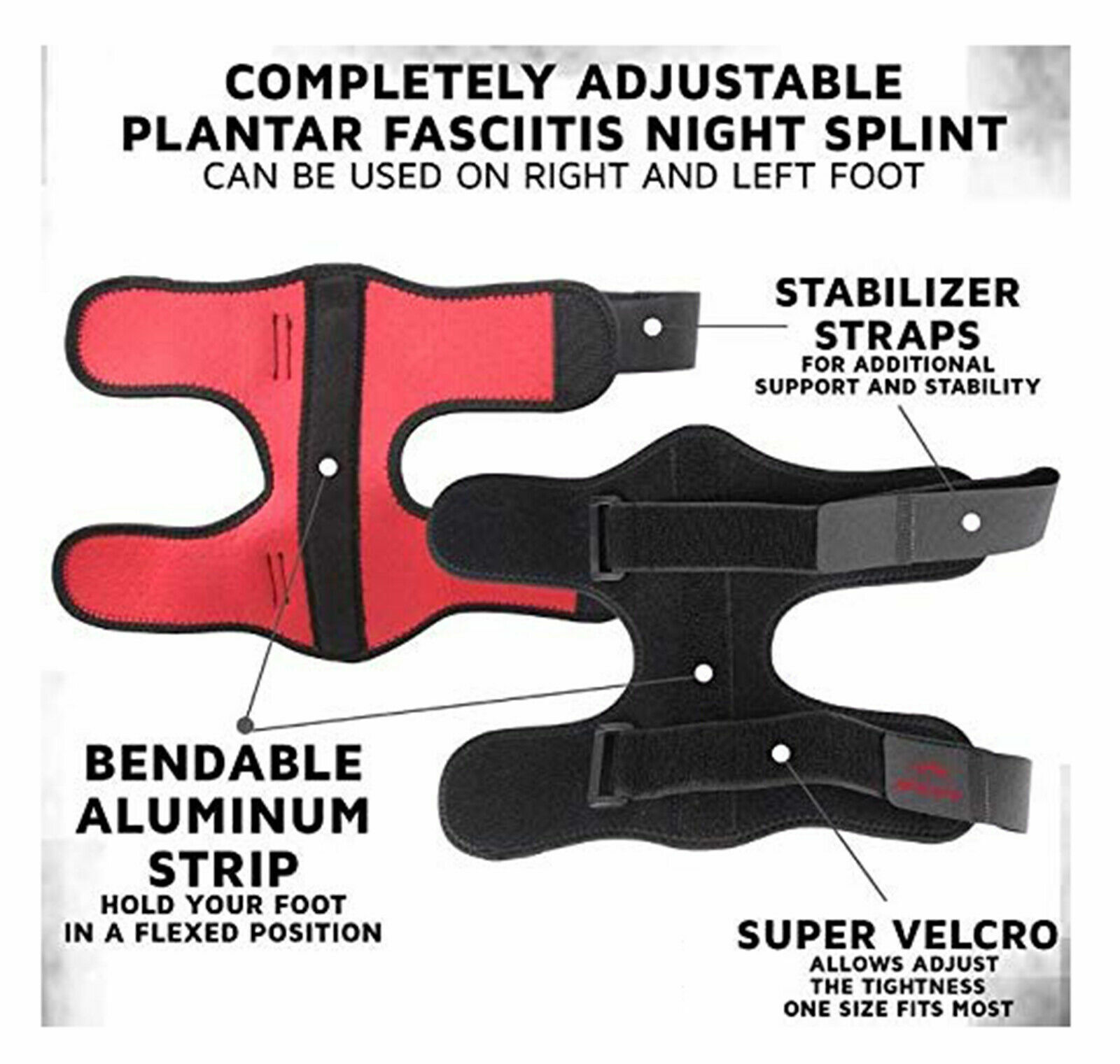 Plantar Fasciitis Night Splint Posterior Foot Drop Therapy Instep ...