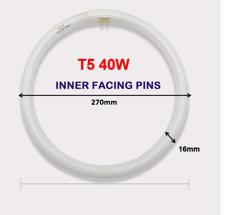 1x T5 T6 22W 32W 40W 55W Circular Fluorescent Light Bulb with/without ...