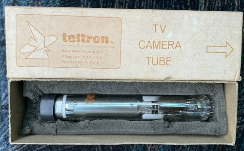 Vintage medical grade Teltron Vidicon tube 8000-X, test sheet and ...