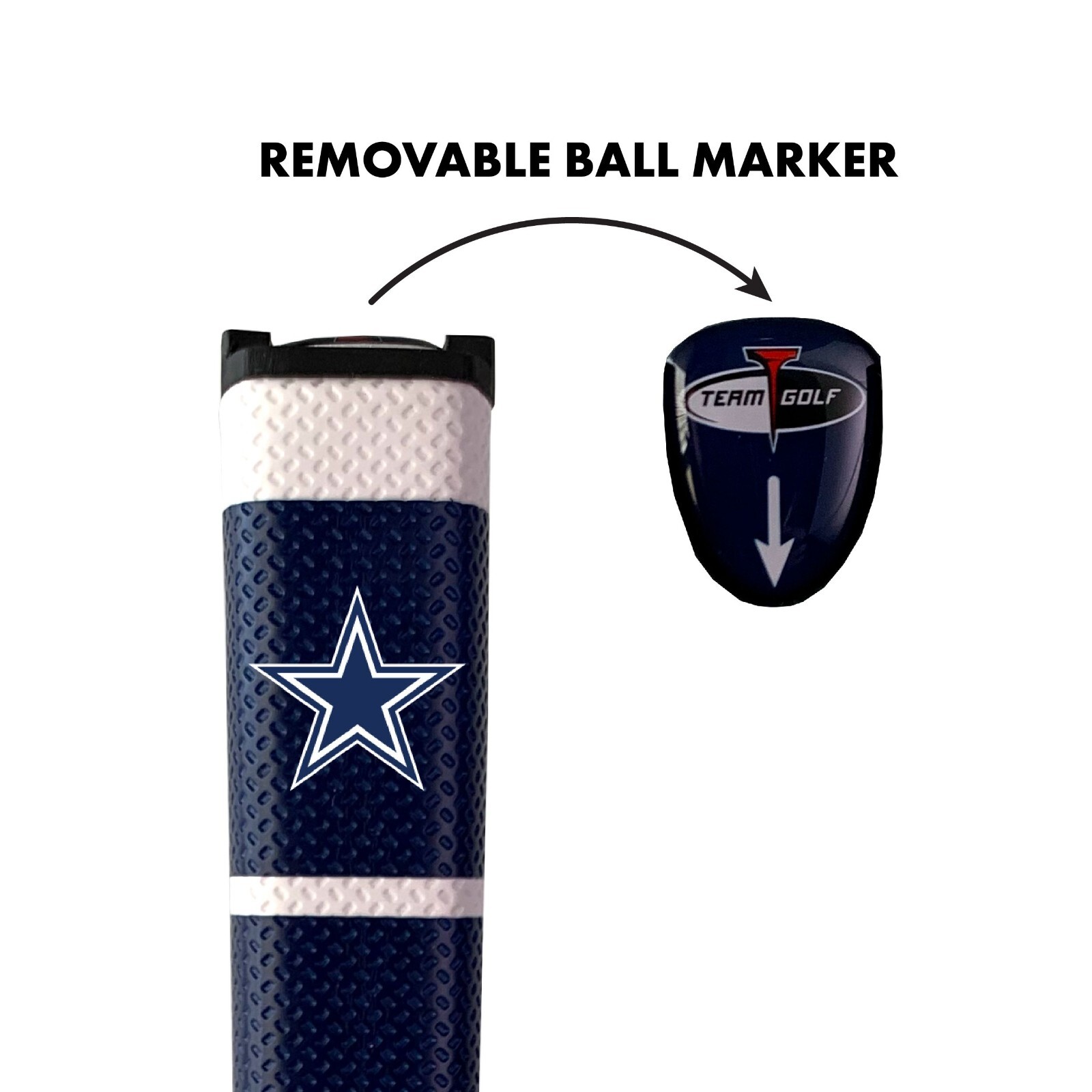 Team Golf Dallas Cowboys (Blue) Oversized Pistol Putter Grip NFL ...