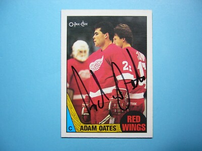 1987/88 O-PEE-CHEE HOCKEY CARD #123 ADAM OATES ROOKIE EXNM NM AUTO ...