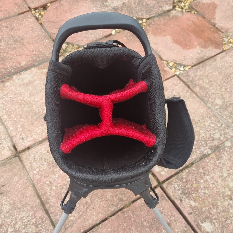 Masters Golf SL650 Supalite Stand Bag with Dual Strap Black/Red with ...