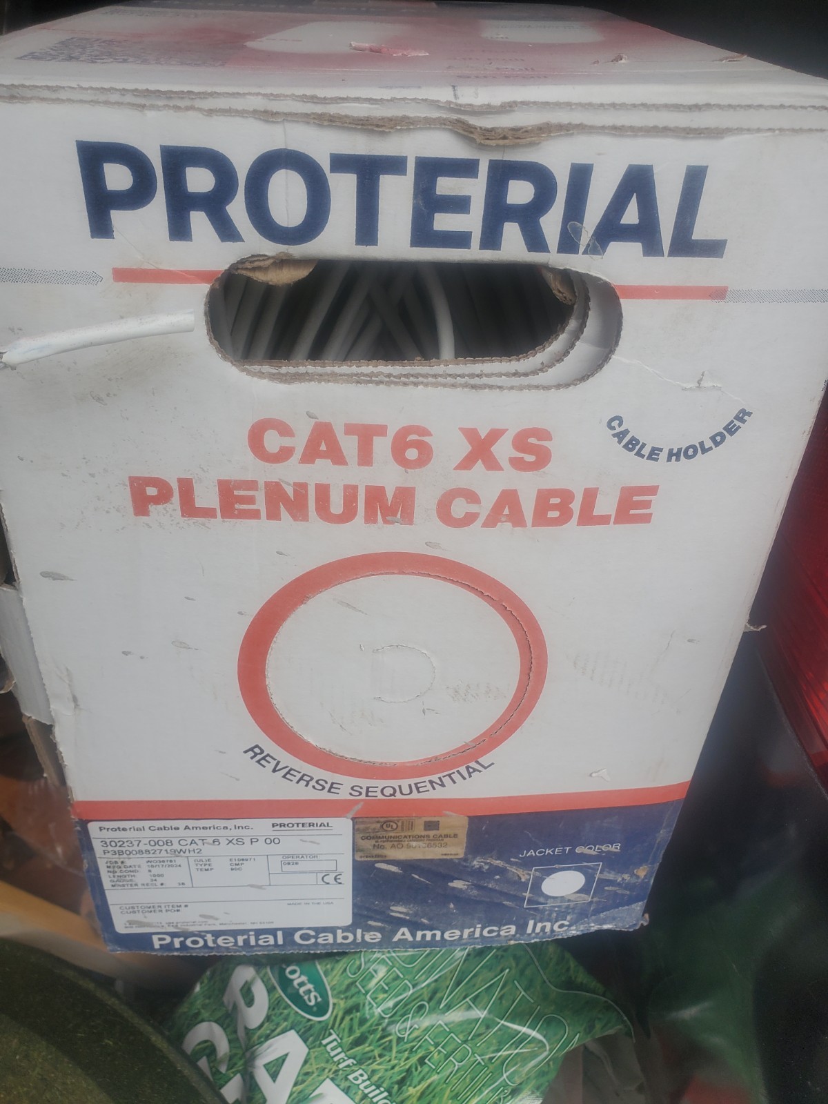 PROTERIAL [FORMALLY HITACHI] 30237-008 CAT 6 XS PLENUM CABLE-White- 650 ft left | eBay