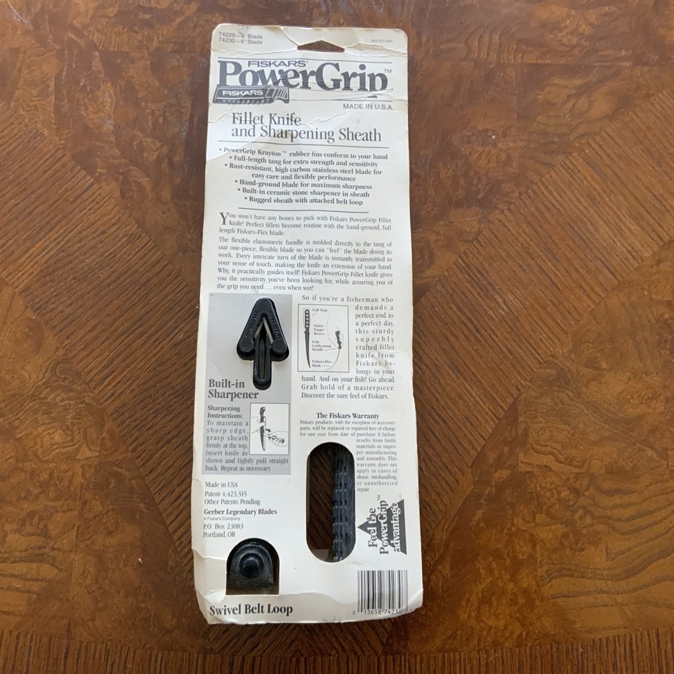 Fiskars USA Power Grip Fillet Knife 6” Blade W/ Sheath New | eBay