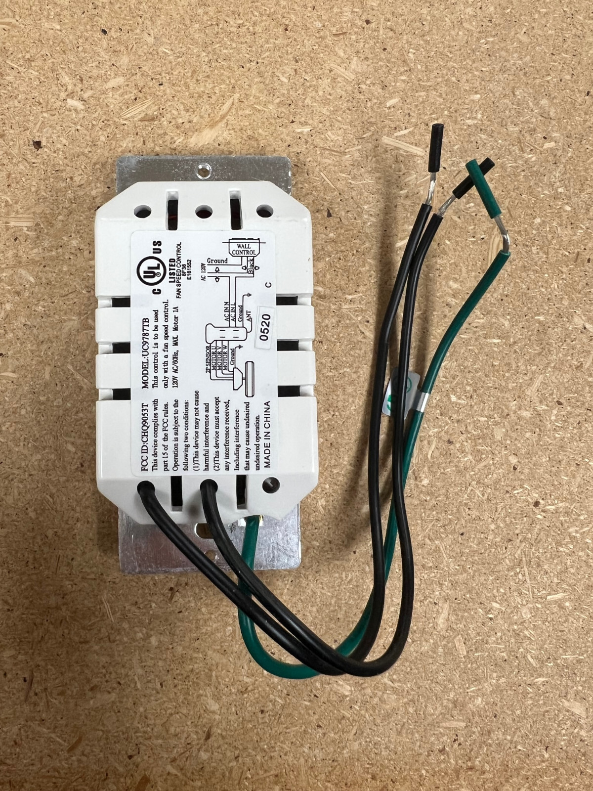 Hunter Ceiling Fan DC 6-Speed Replacement Wall Control Transmitter ...