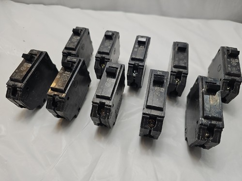 GE 20 Amp THHQB Circuit Breaker 120/240 VAC Single Pole New ( 10 pcs ...