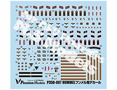 Passion Models Decal Set for Hummel [for Tamiya 35367] (decal) NEW from ...