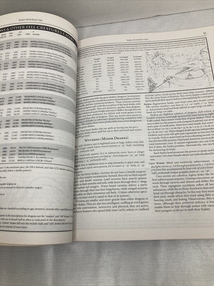 Shadow World Master Atlas Second Edition Rolemaster ICE With Map Of ...