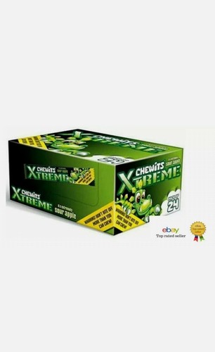 Chewits Xtreme Extremely Sour Apple Chews 24 x 34g FULL BOX SWEETS ...