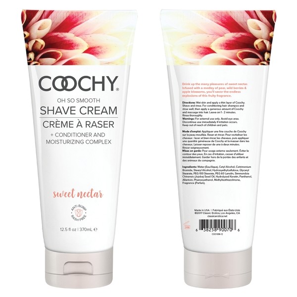 Coochy Shave Cream, Conditioner and Moisturizing Complex. 12.5 oz Sweet ...