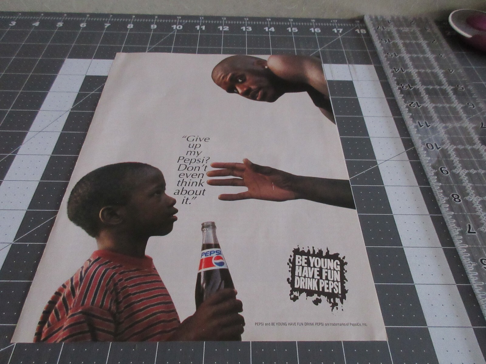 1994 Shaq O'Neil Be Young Have Fun Drink Pepsi, Vintage Print Ad | eBay