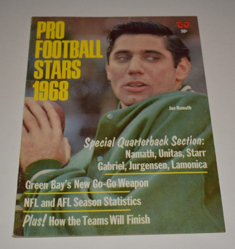 maco 1968 PRO FOOTBALL STARS Magazine JOE NAMATH NY JETS | eBay