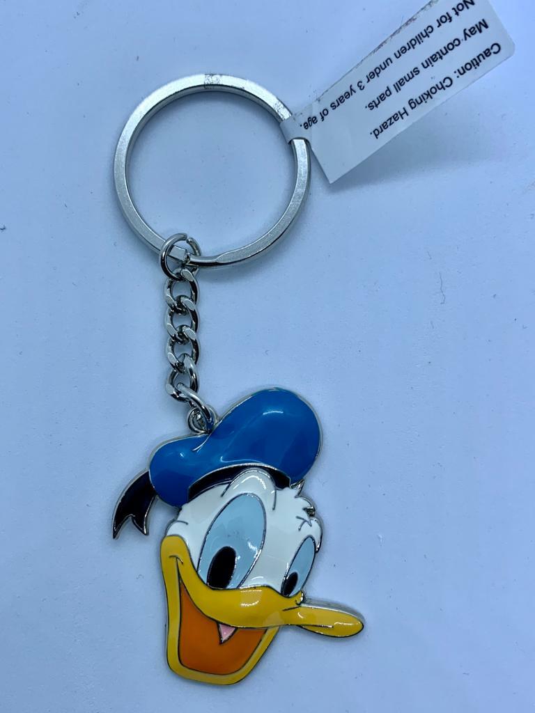 DONALD DUCK Keychain Metal With Domed Face Keyring DISNEYLAND PARK ITEM ...
