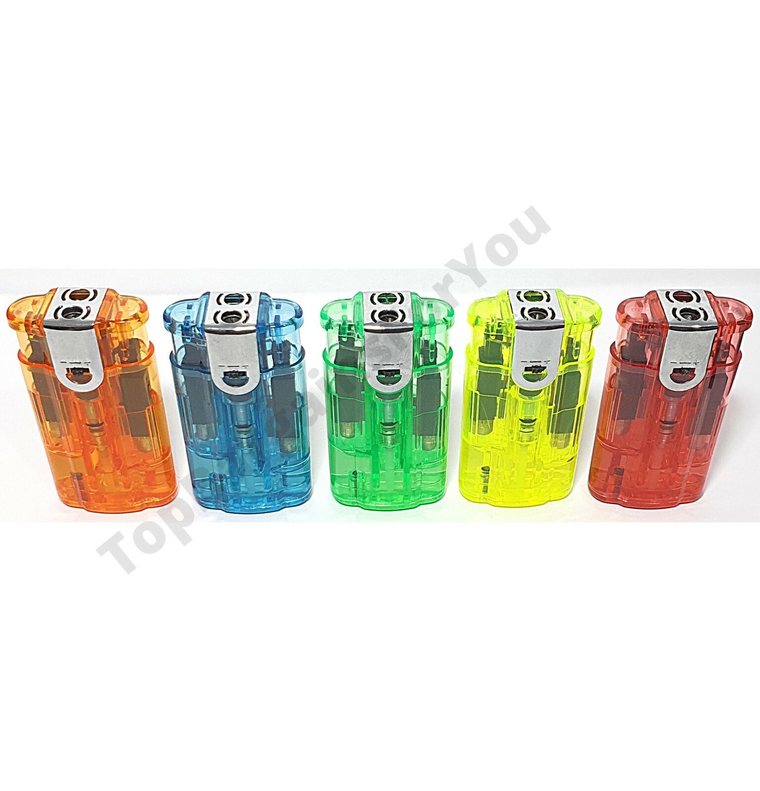 25 x FLAMEJACK SOFT + JET DUAL FLAME Clear Lighters Full Set Case Gas ...