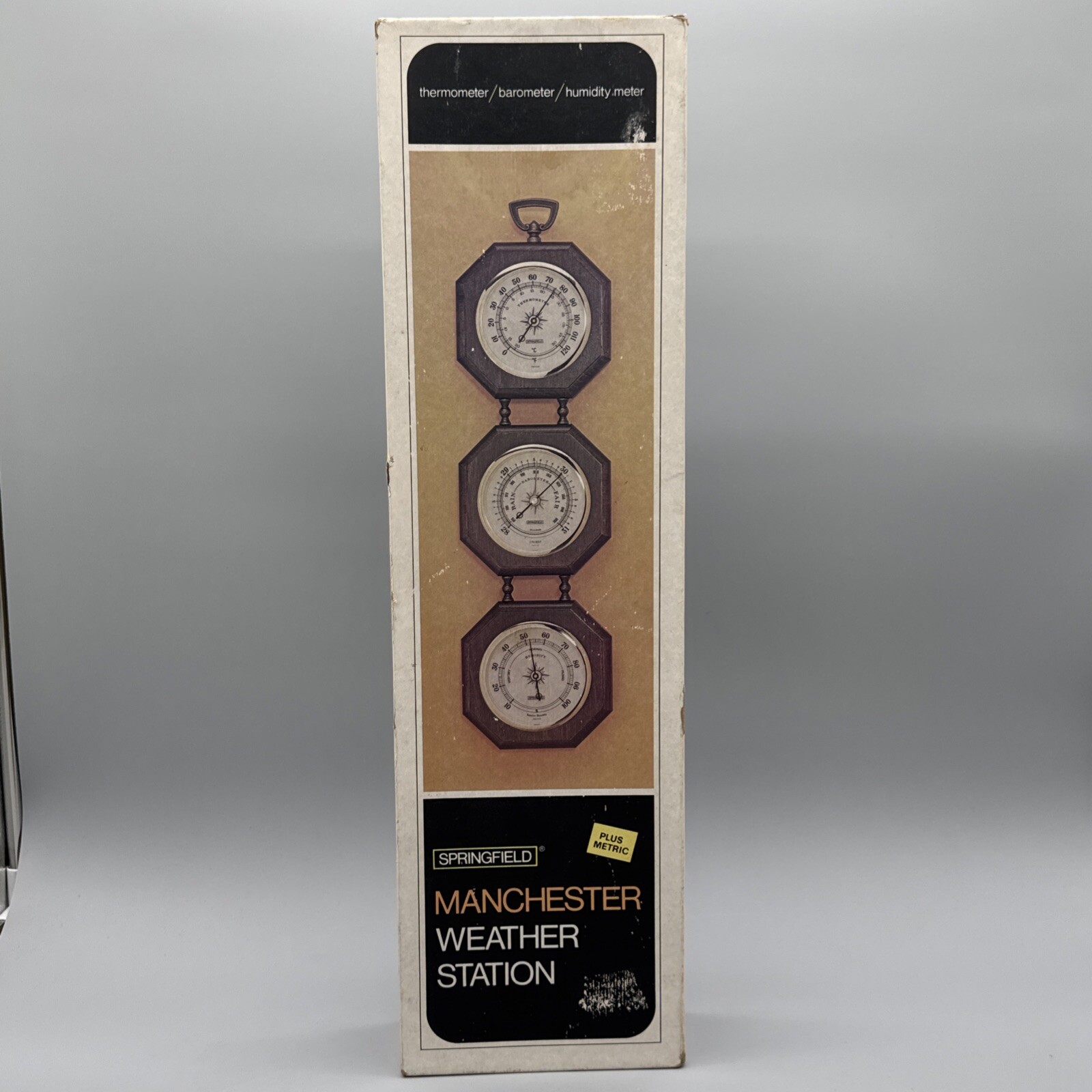 Vintage 1970s Springfield Weather Station Trio MANCHESTER With Box | eBay