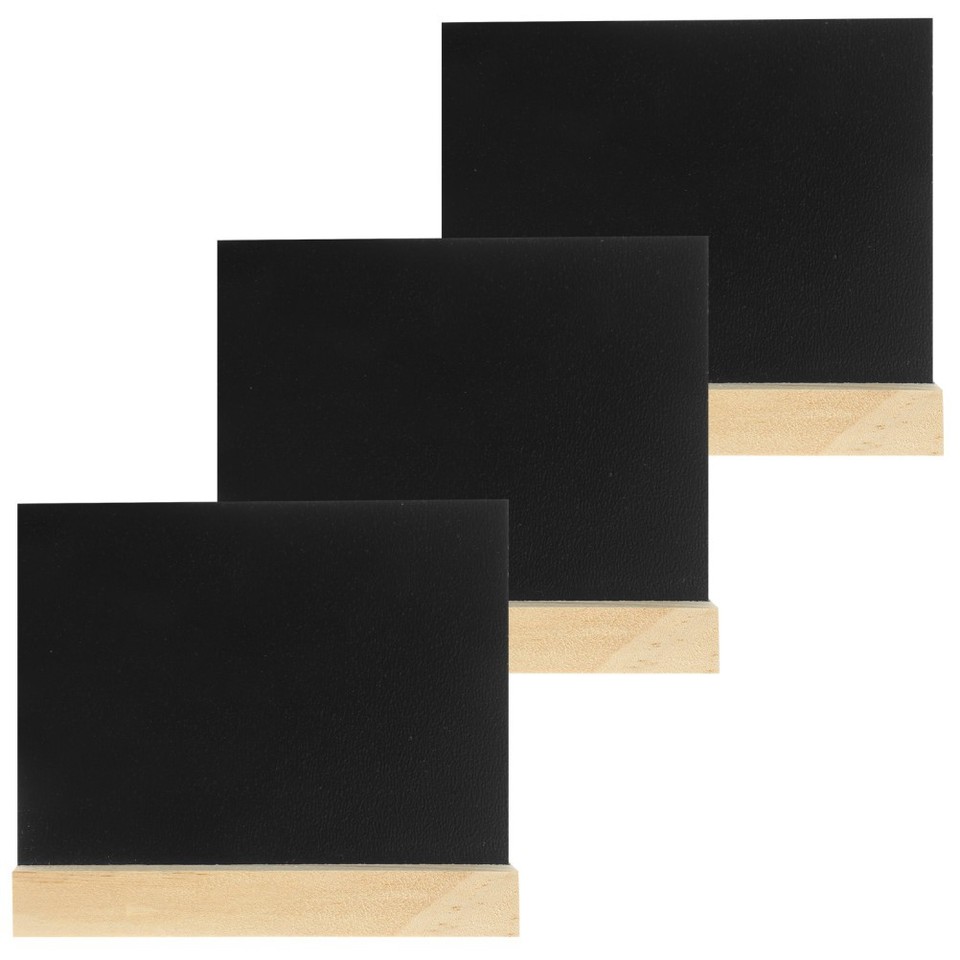 3 Pcs Mini Chalk Boards Signs Double-sided Blackboard Chalkboard Table ...