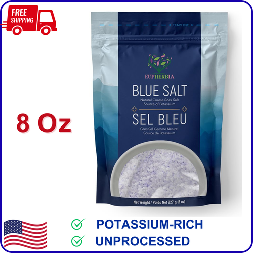 Blue Salt, Coarse, Rare Mineral Salt, High Potassium, Lower Sodium ...