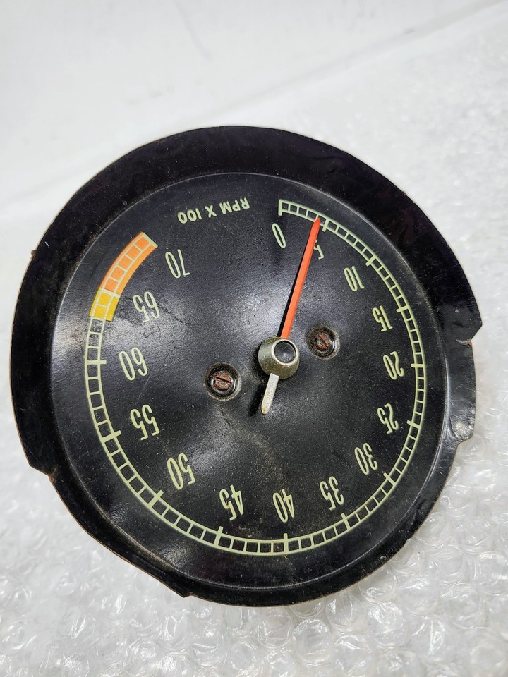 65-67 C2 Corvette Tachometer RPM Gauge Cluster Tach OEM 6500 Redline Un ...