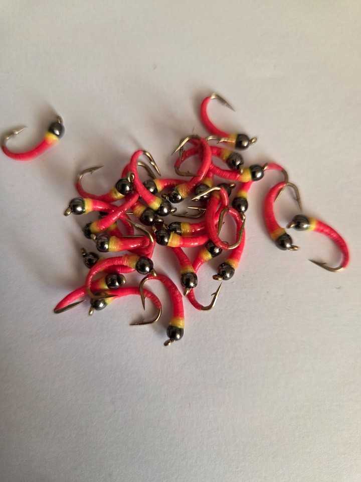 6 x Never Fails Pink Buzzer Fly Fishing Wet Trout Flies ( Deadly ...