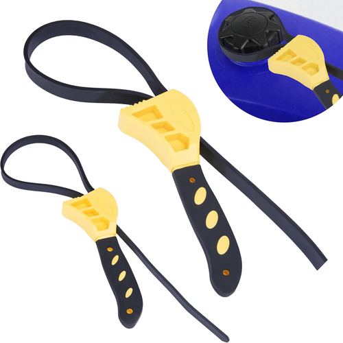 2 PCS Strap Wrench Plumbing, Rubber Strap Wrench, 24 Inch & 19.7 Inch ...