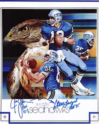 Steve Largent and Jim Zorn autographed signed 8x10 photo Seattle ...