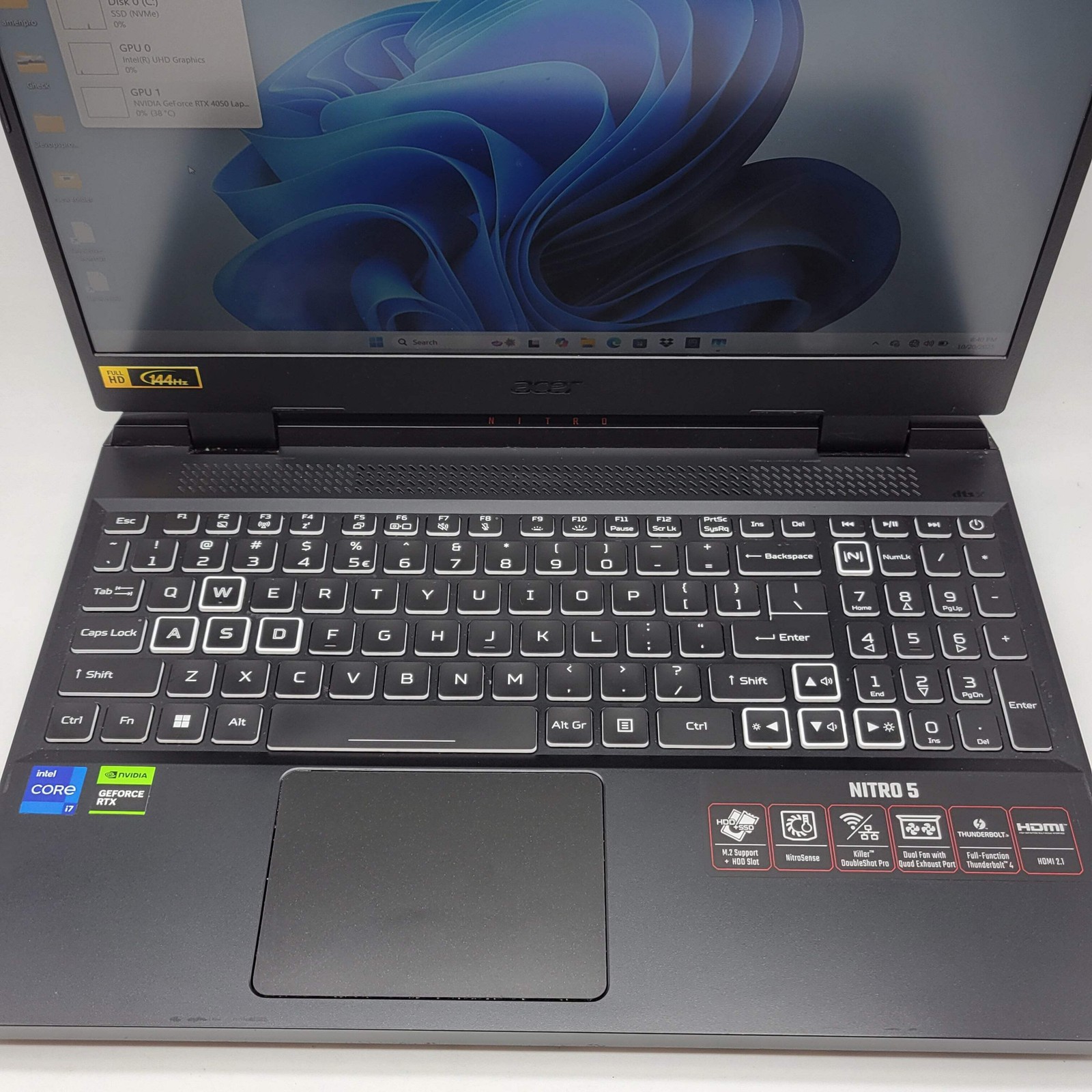 Acer Nitro 5 N22C1 15" i5-12450H 2.5GHz 16GB RAM 512GB SSD GeForce RTX ...