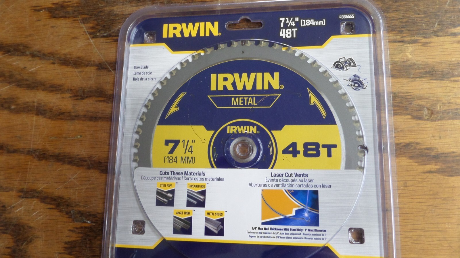 "IRWIN Tools Metal-Cutting Circular Saw Blade, 7 1/4-inch, 48T (4935555 ...