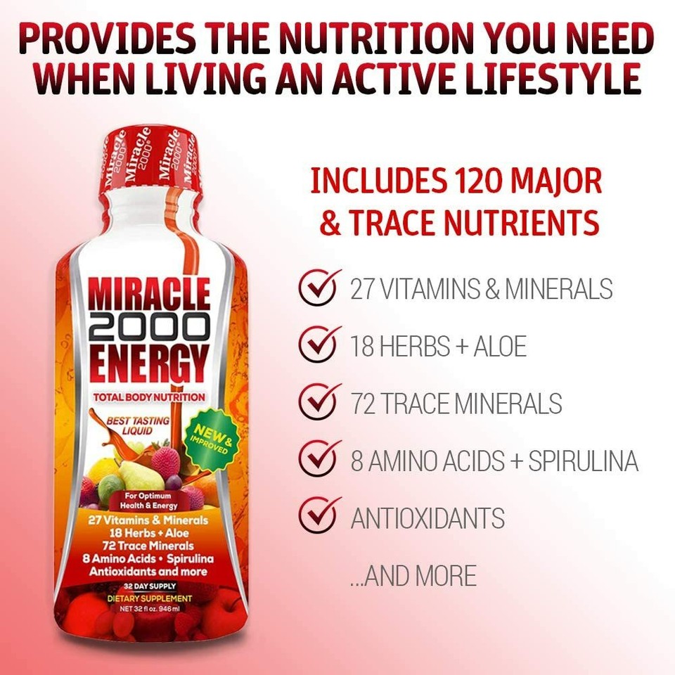 Century Systems Miracle 2000 Energy Total Body Liquid Nutrition 32 ...
