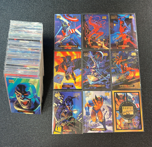 1994 Marvel Masterpieces - Gold Foil Signature Series - Complete Set ...