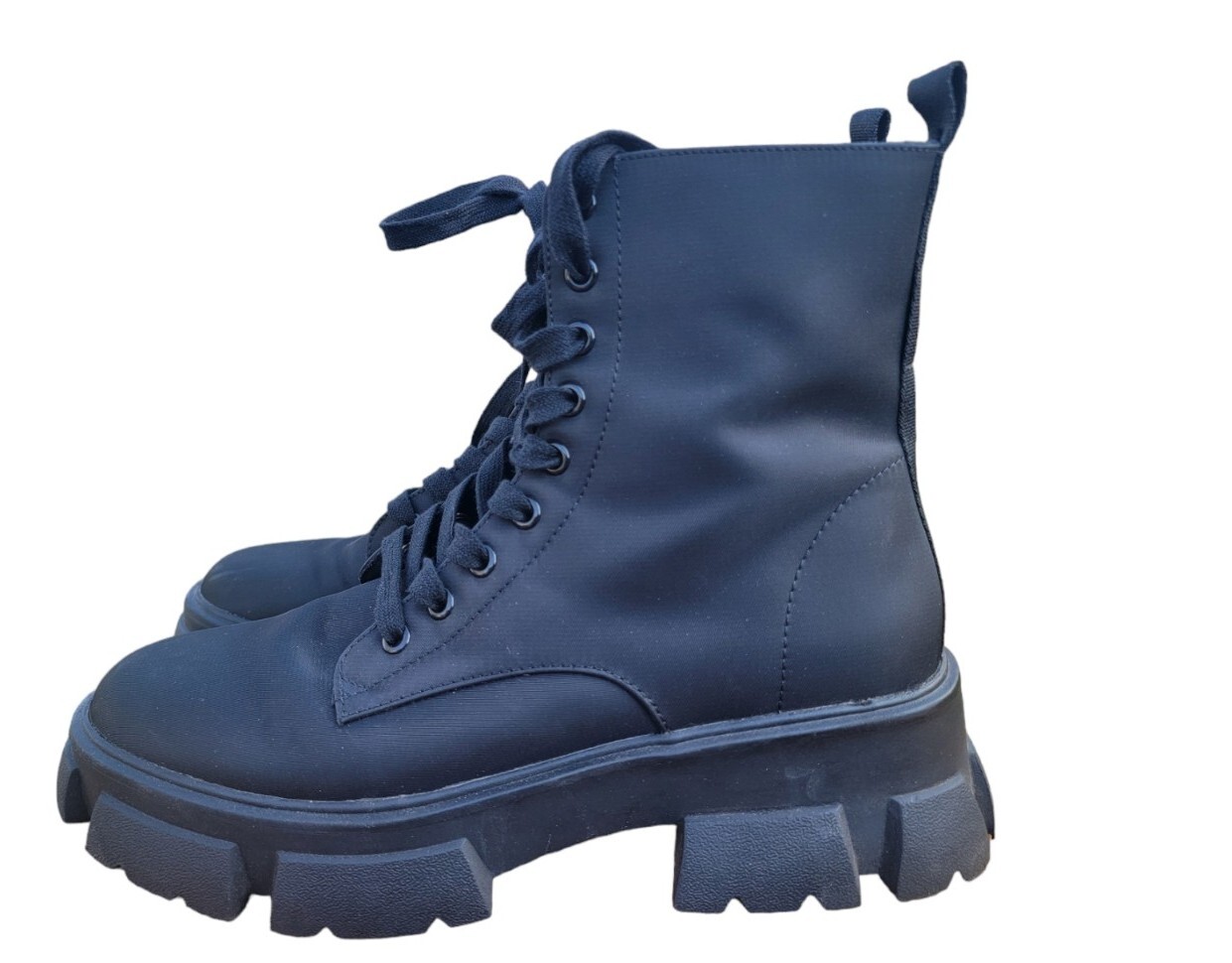 Steve Madden Chunky Platform Ankle Combat Boots Y2K 9… - Gem