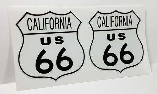 3" CALIFORNIA ROUTE 66 Vintage Style DECALS, Vinyl STICKERS, rat rod ...