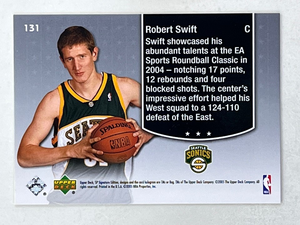 Robert Swift 2004-05 SP Signature Edition Rookie Retro RC /499 #131 ...