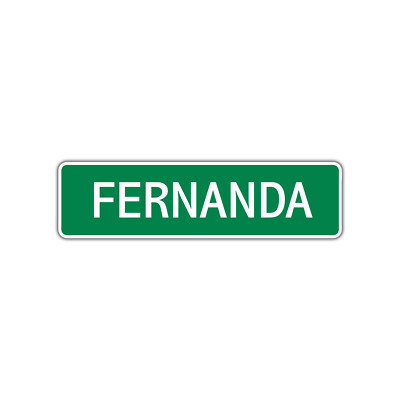 Fernanda Girls Name Letter Printed Label Art Decor Novelty Aluminum ...